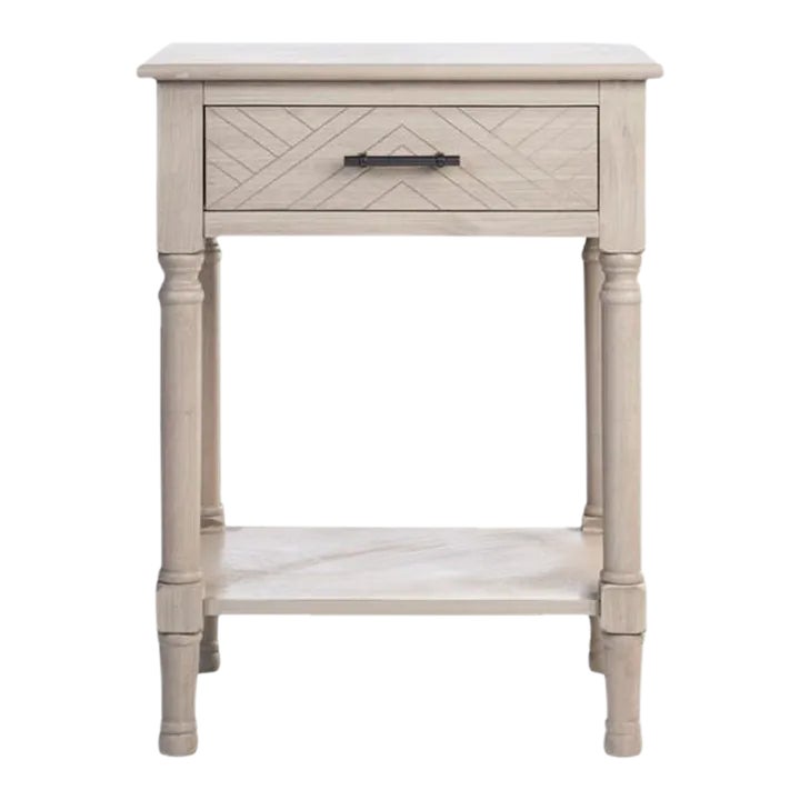 Peyton 1 Drawer Accent Table - Greige | Chairish