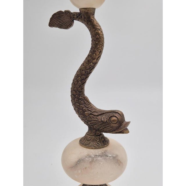 Vintage Sculptural Table Lamp in Alabaster, 1930s | Chairish