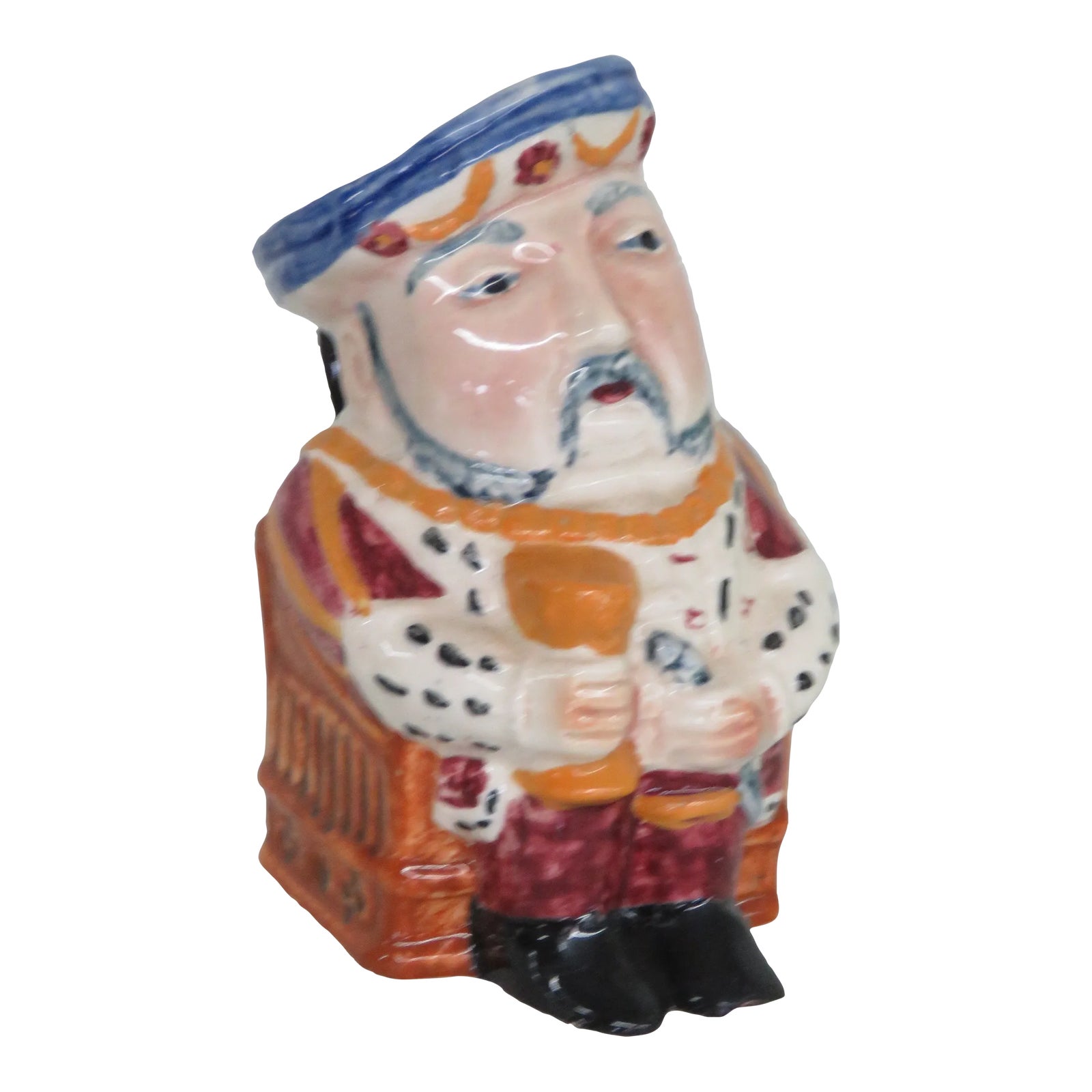 Staffordshire Toby Henry the VIII Ceramic Character Mug | Chairish