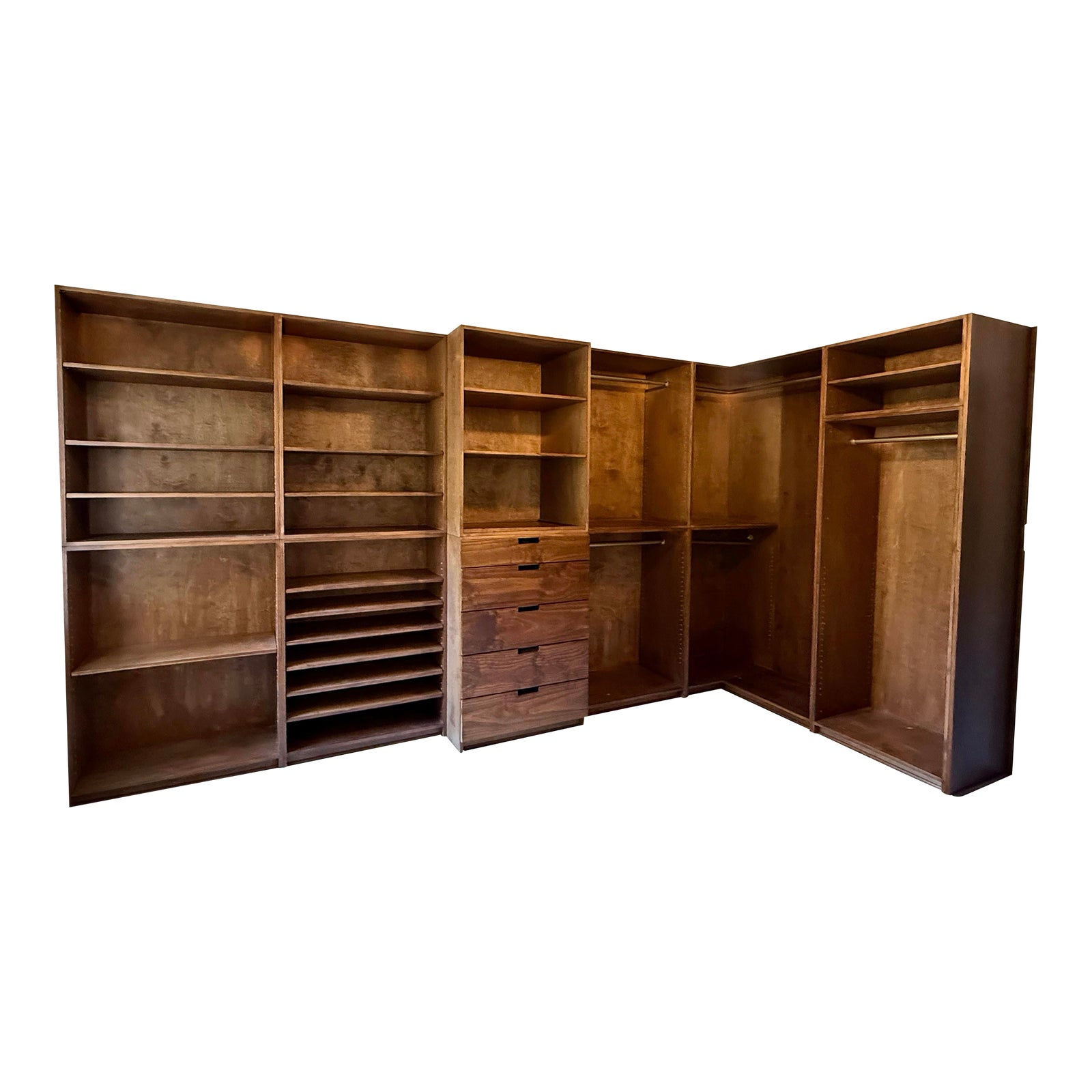 An Artist-Made Custom Wood Wardrobe With Lighting Feature, 21st Century ...