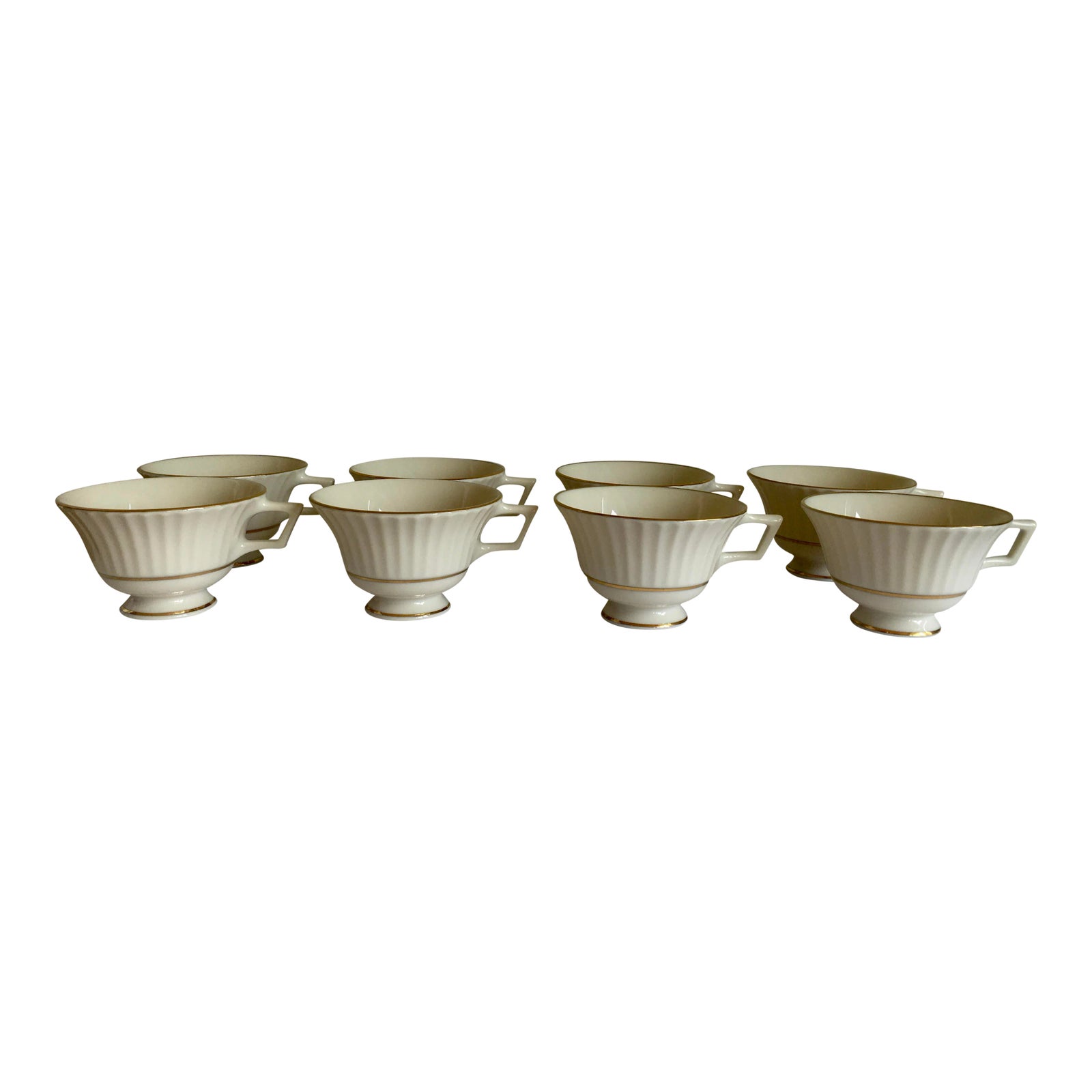 Lenox Temple Collection Citation Gold Coffee Cups - Set of 8 | Chairish