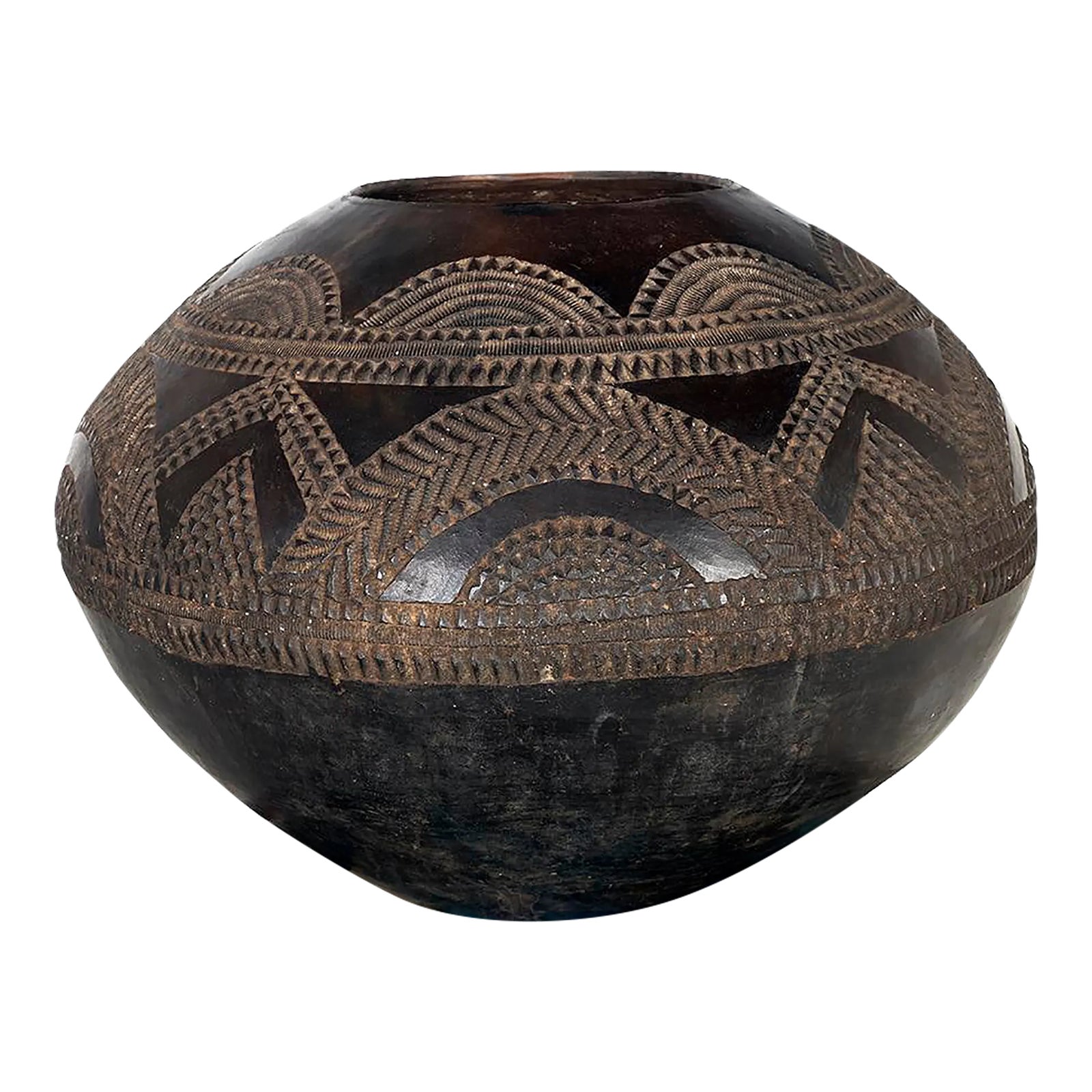 19th Century Incised Zulu Beer Pot | Chairish