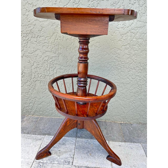 Vintage 20th Century Tri-Leg Wood Accent Table | Chairish