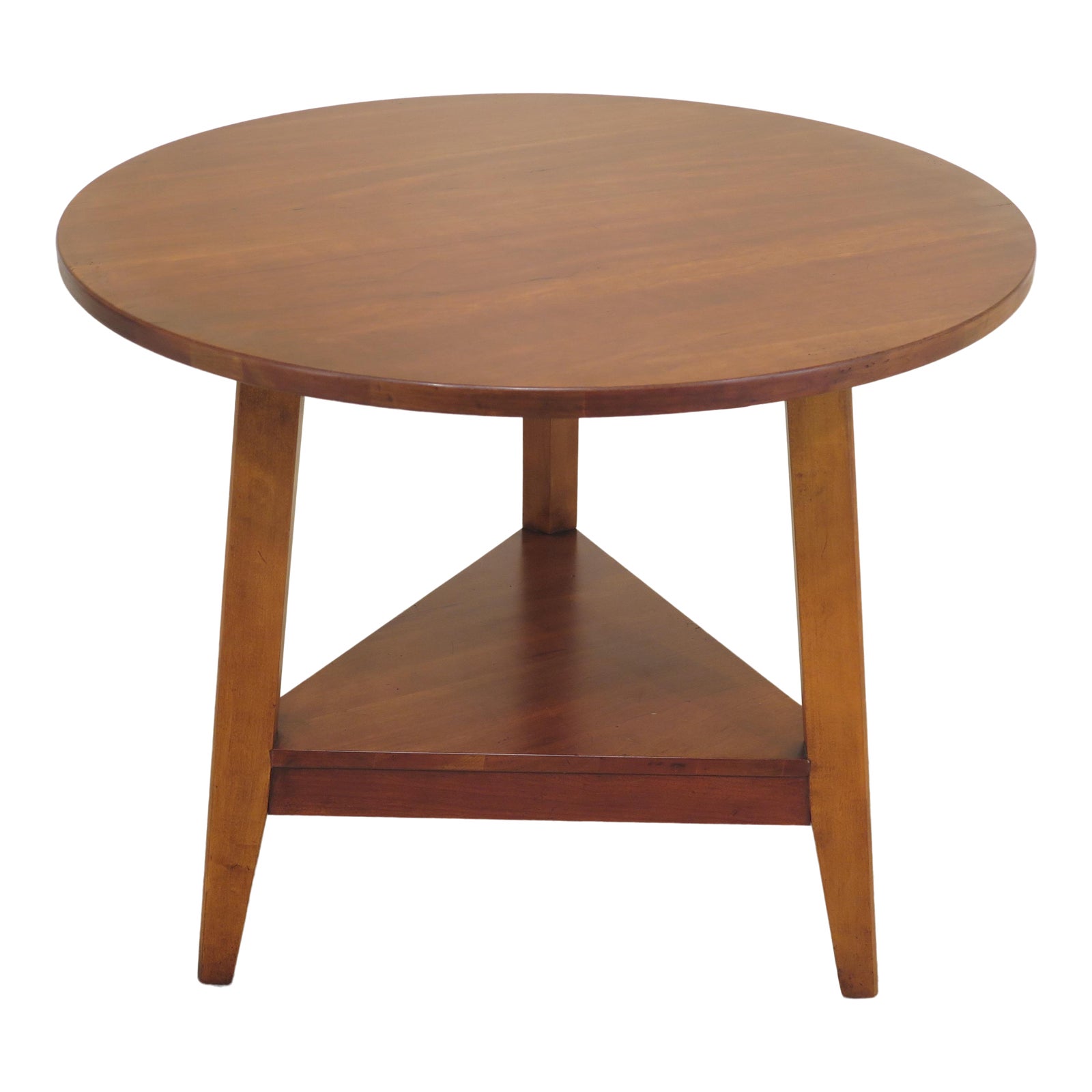 Round Solid Cherry Occasional Living Room or Center Table | Chairish