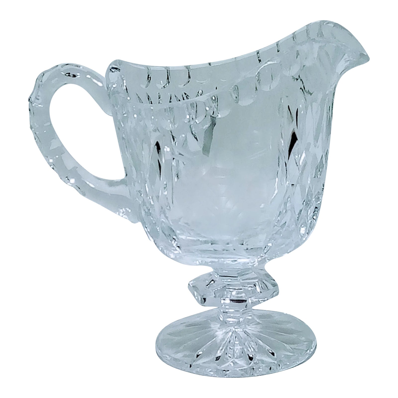 Vintage Crystal Anna Hutte Rose Creamer | Chairish