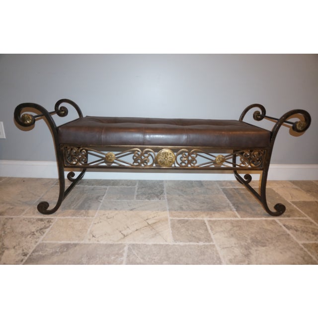 Theodore Alexander Neoclassical Bronze Mounted Solid Wrought Iron ...