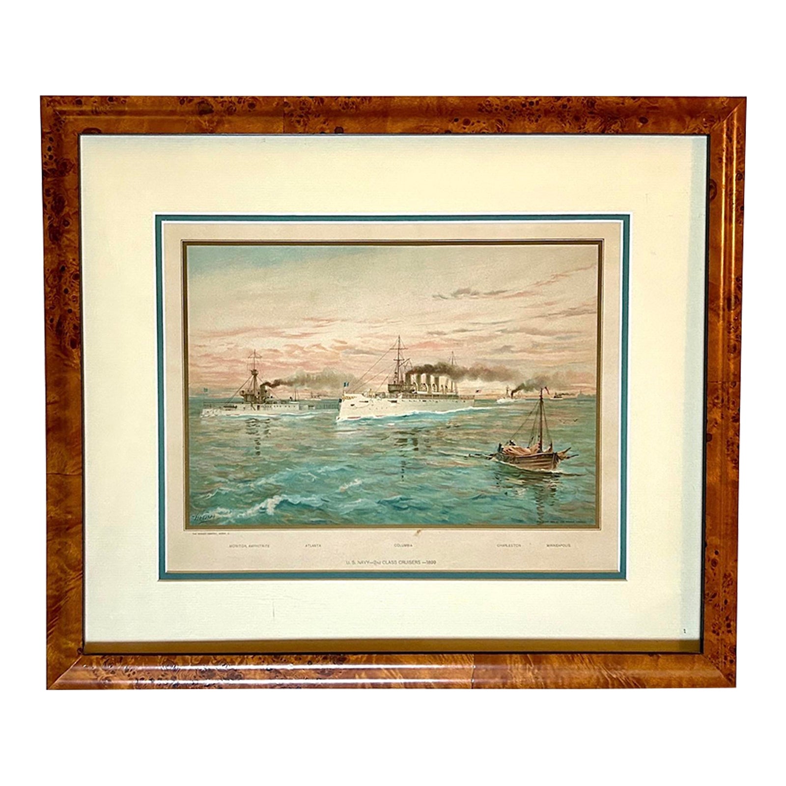 Circa 1889 "U. S. Navy 2nd Class Cruisers - Monitor Amphitrite, Atlanta ...