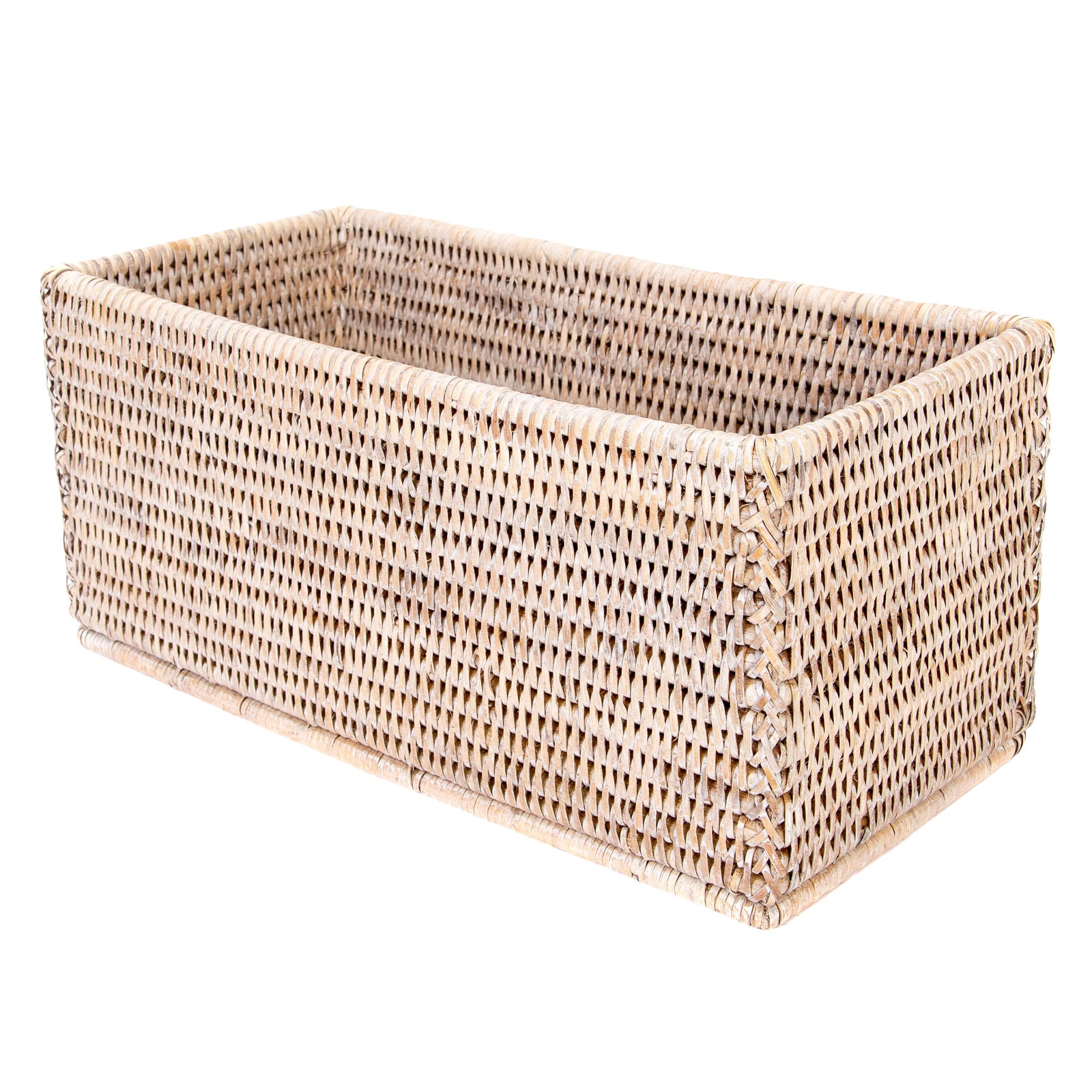Artifacts Rattan Rectangular Basket | Chairish