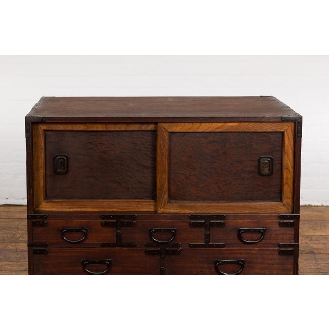 Japanese Meiji Period 19th Century Tansu Chest with Sliding Chest and ...