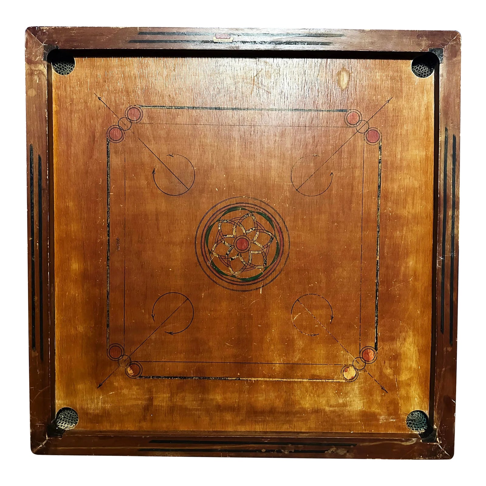 1950s Vintage Wooden Carrom Board | Chairish