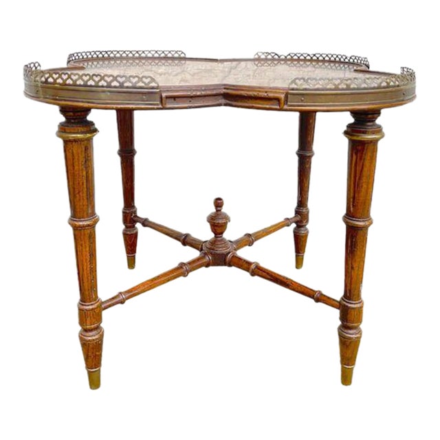 Antique Quatrefoil Coffee Table | Chairish