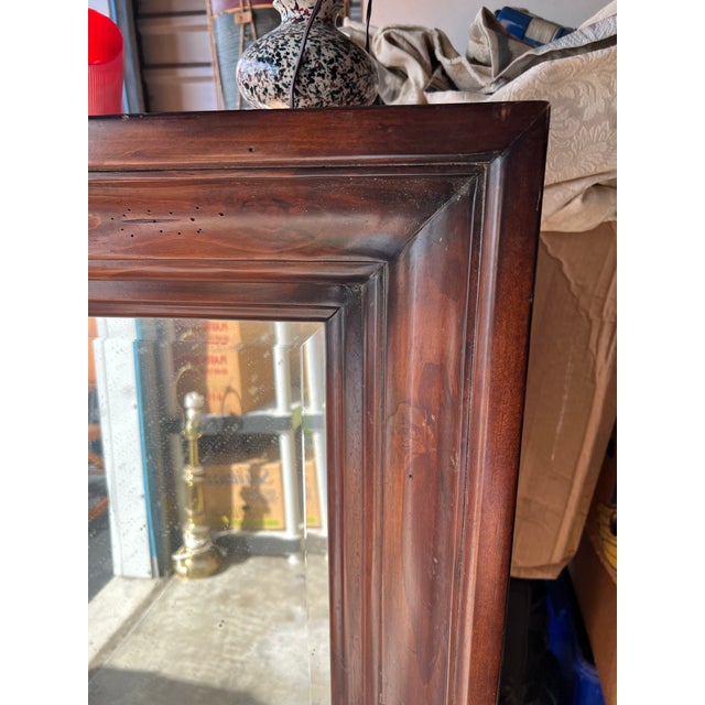 Vintage Wood Wall Mirror | Chairish