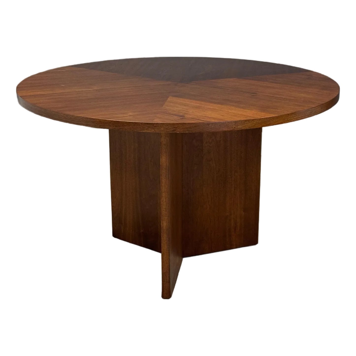 1960s Refinished Walnut Round Dining Table by Harvey Probber | Chairish