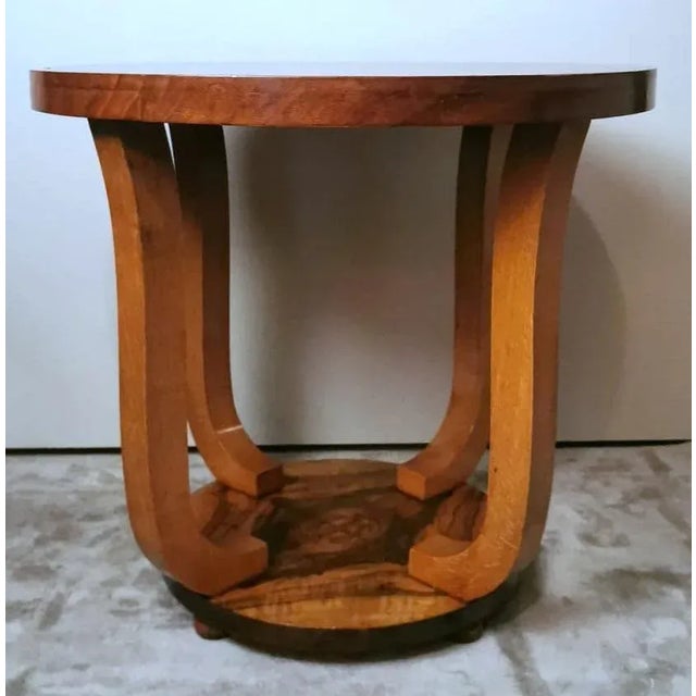 1930s Art Deco French Round Tea/Coffee Table | Chairish