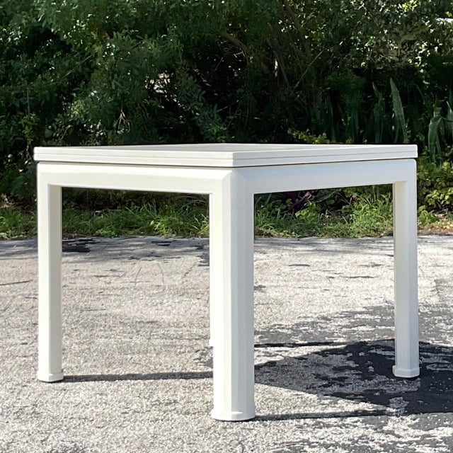 Vintage Boho Lacquered Extendable Game Table | Chairish