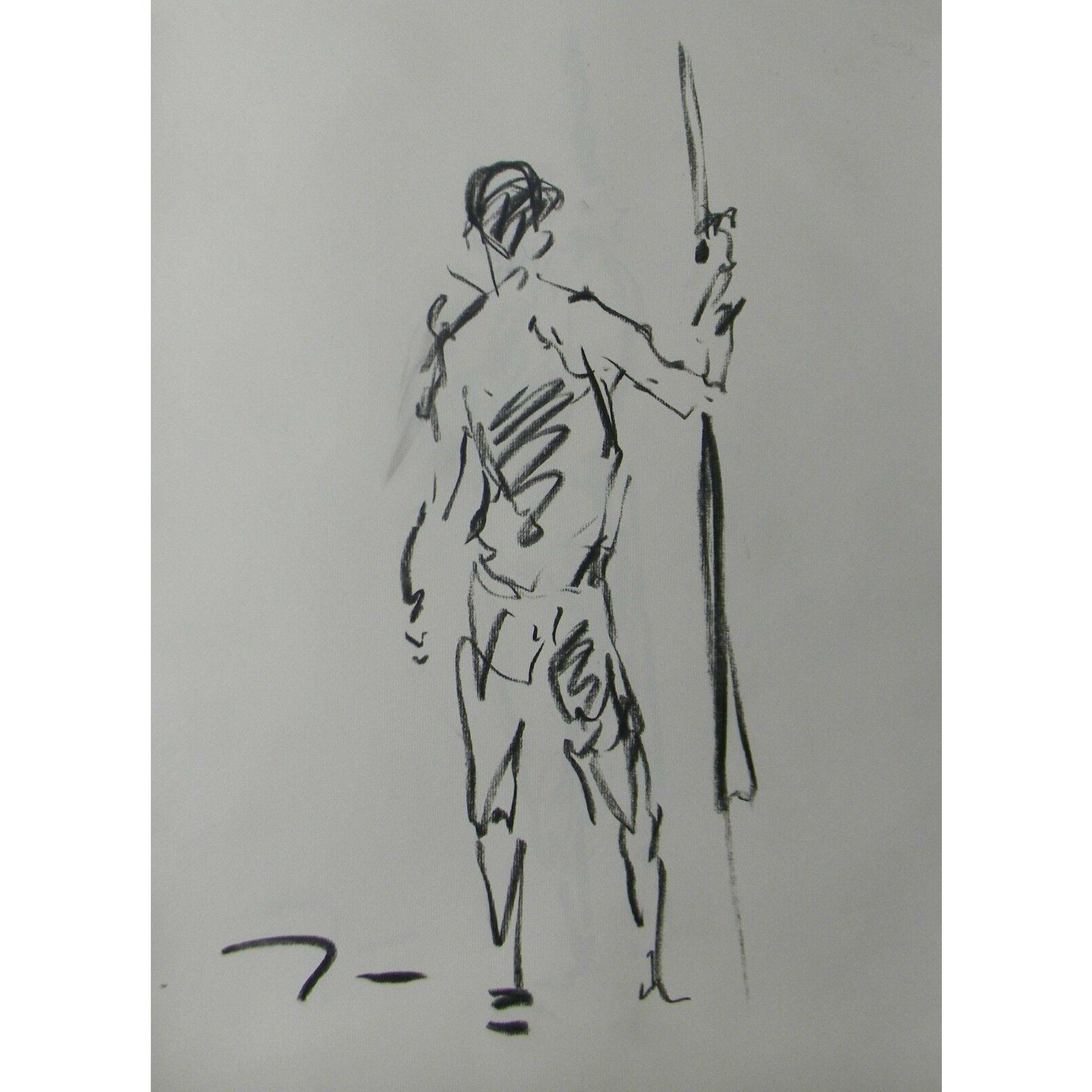 Contemporary Abstract Figurative Charcoal Drawing by Jose Trujillo ...