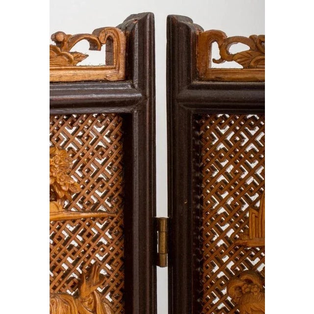 Chinese Six Panel Giltwood Table Screen | Chairish