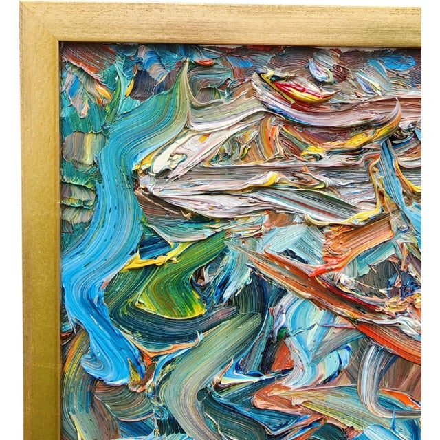 Contemporary Abstract Expressionist Original Oil Painting "Flowing" by ...