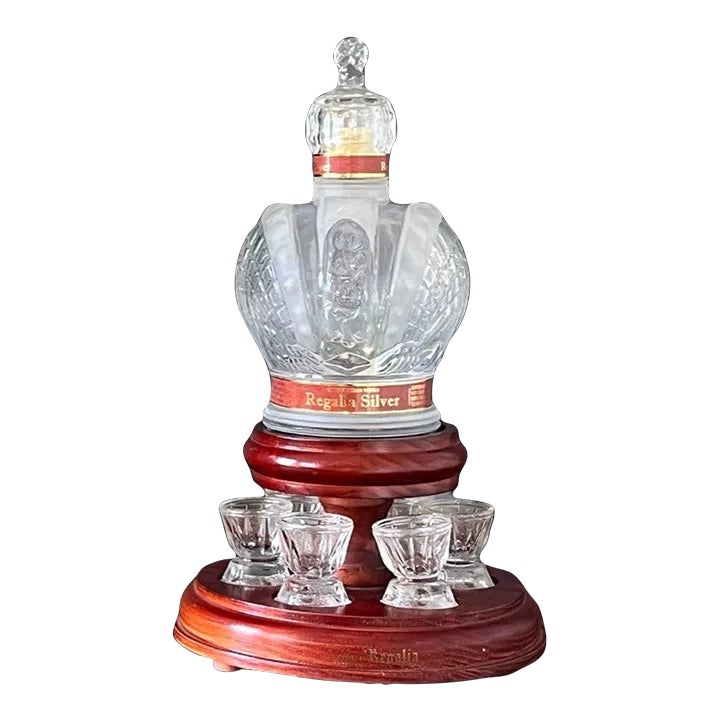 1960s Vintage Regalia Elite Vodka Decanter Set- 7 Pieces | Chairish