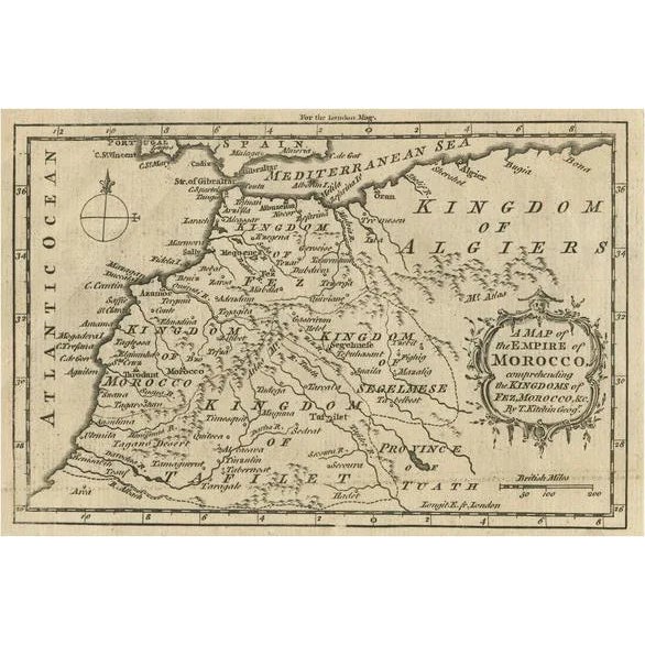 Map of the Kingdoms of Fez, Algiers, Segelmese, Tafilet and Morocco ...