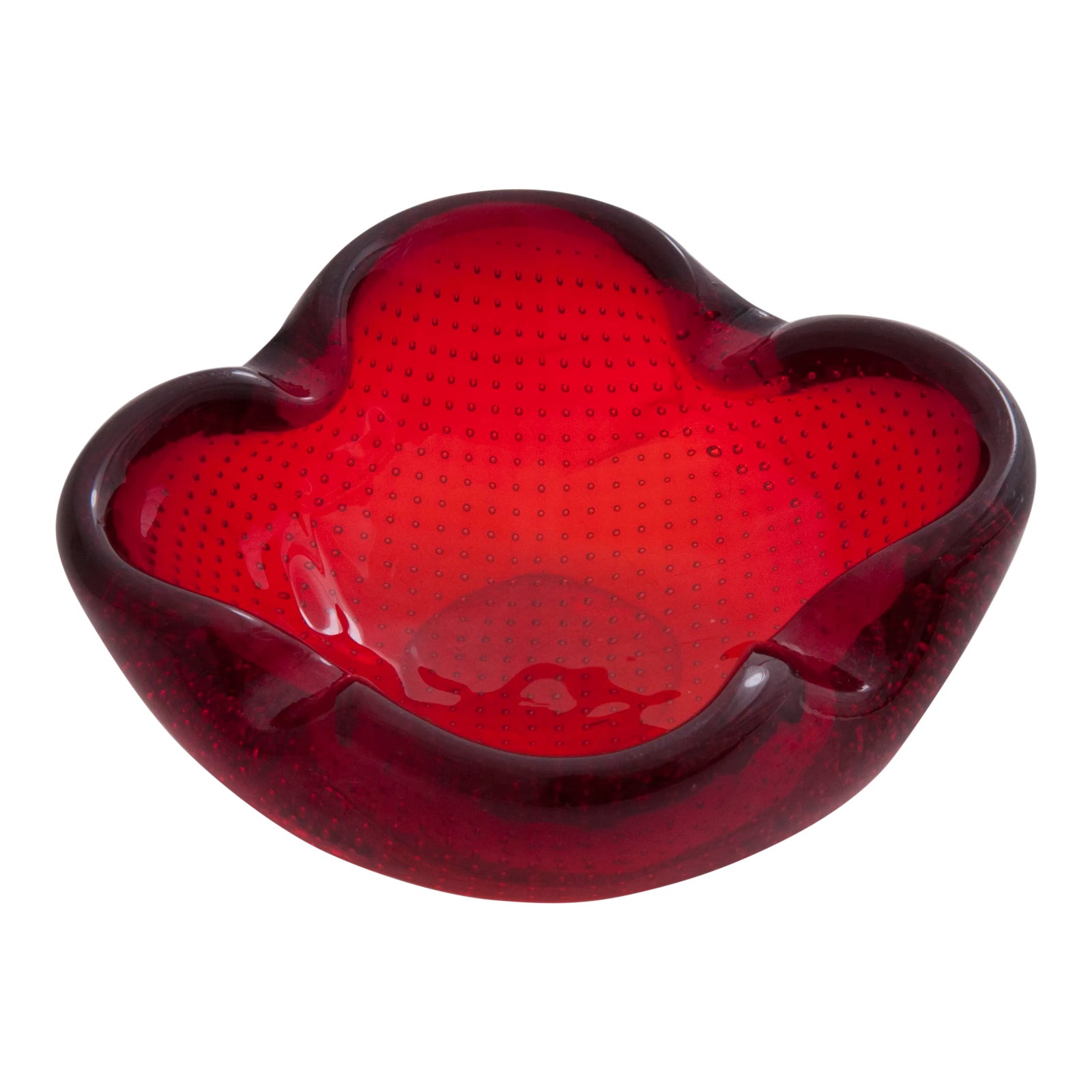Vintage Ruby Red Pairpoint Glass Dish | Chairish