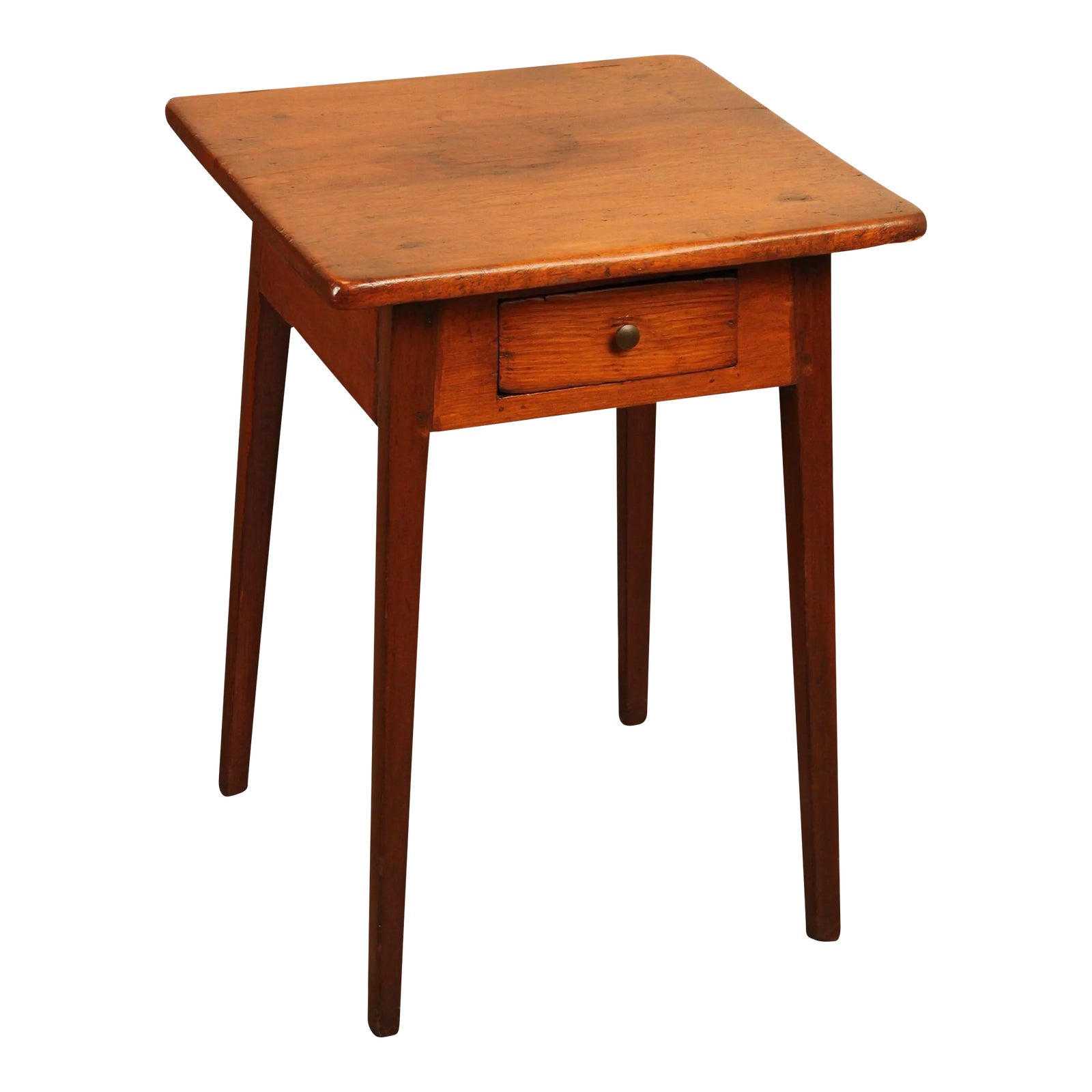Antique Federal Softwood Single Drawer Splayed Leg Work Table ...