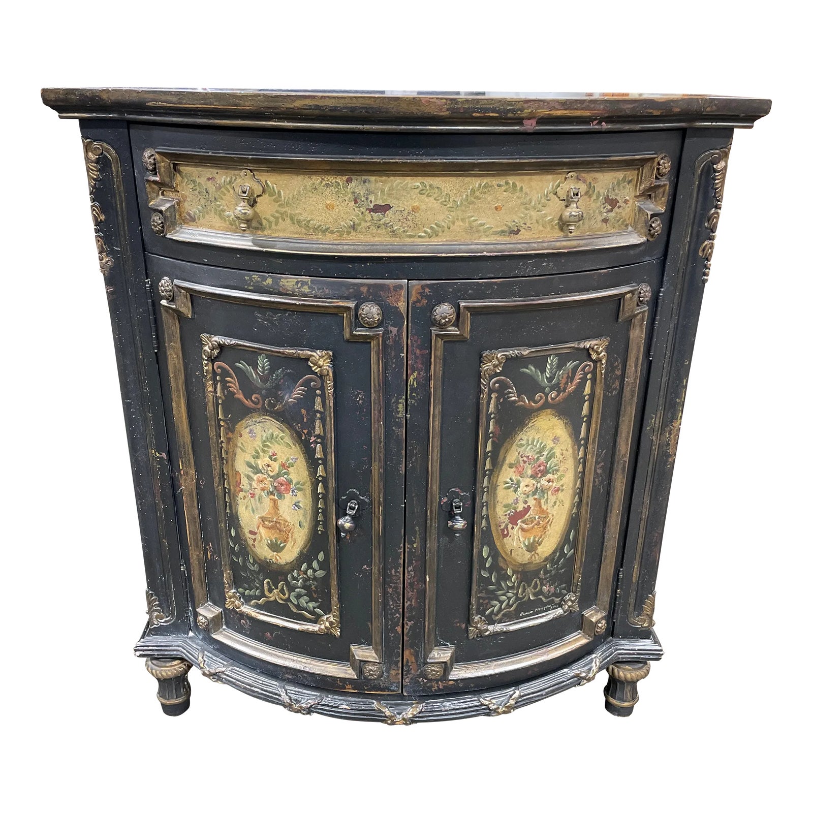 Late 20th Century Habersham Hampshire French Country Black Painted ...