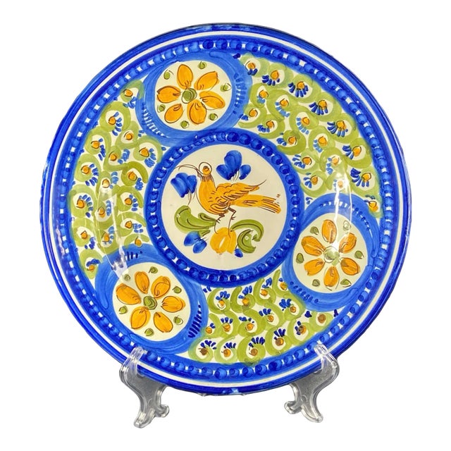 19th Antique Manises Plate - Spanish Ceramics | Chairish