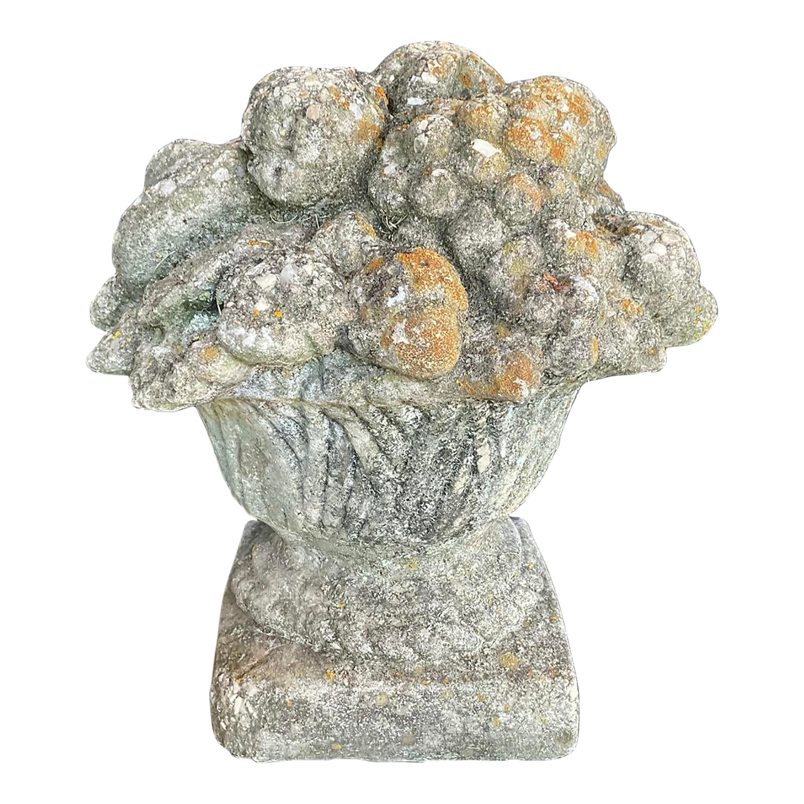 Vintage Aggregate Concrete Garden Topiary Statue | Chairish
