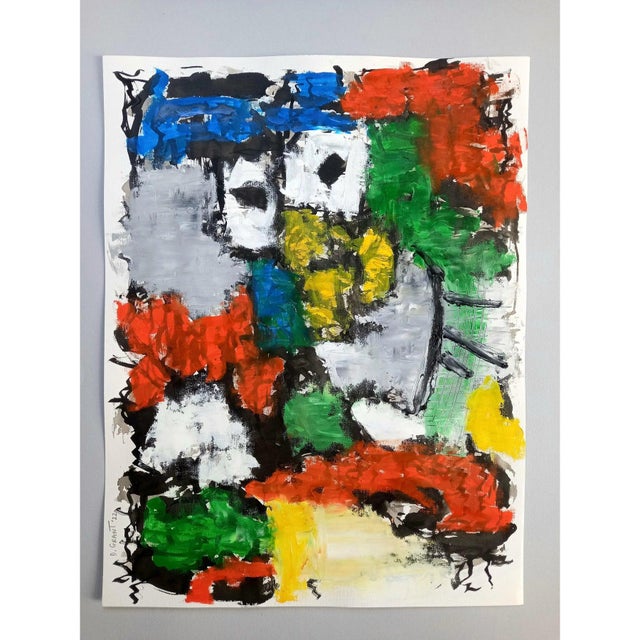 19.6" by 25.5" Abstract Figurative Original Oil Painting Inspired by ...