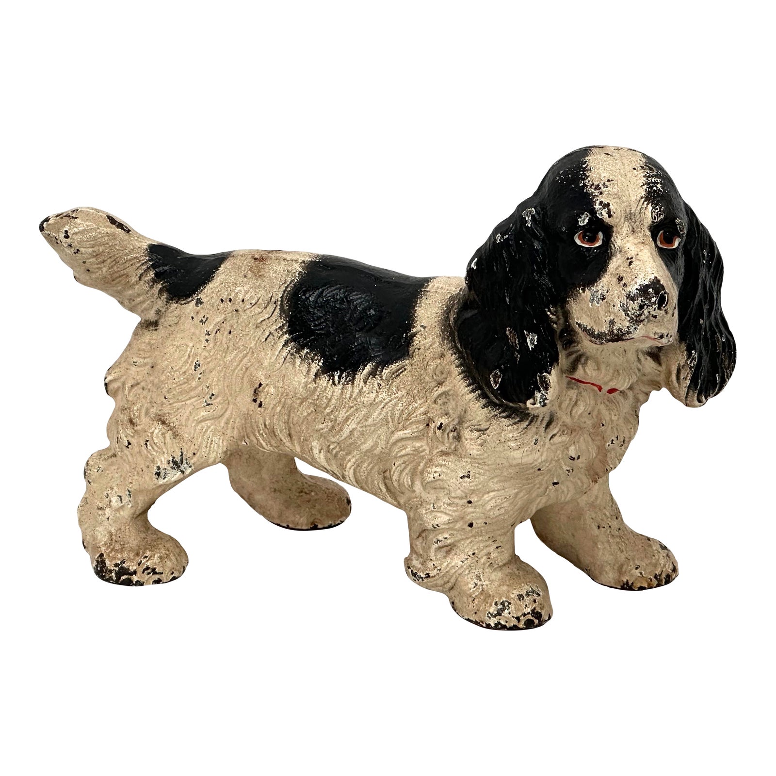 Smaller Size Vintage 1930s Solid Cast Iron Cocker Spaniel Dog Doorstop ...