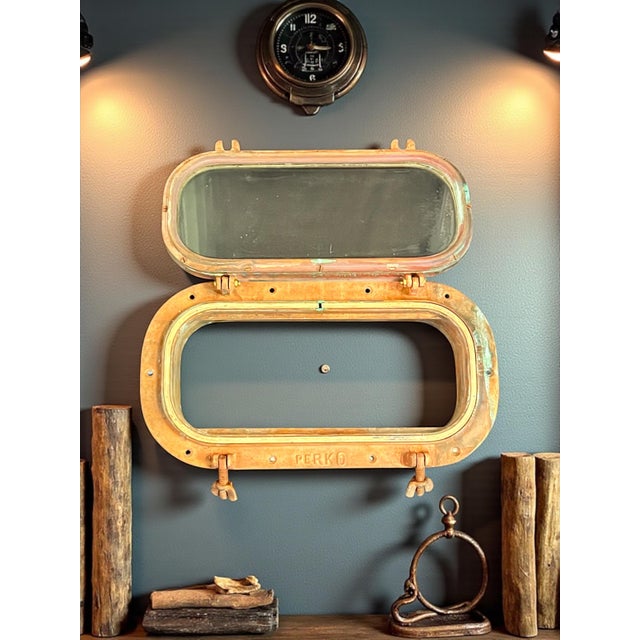 Vintage Perko Copper Ship Porthole Window-Nautical Maritime Salvage ...