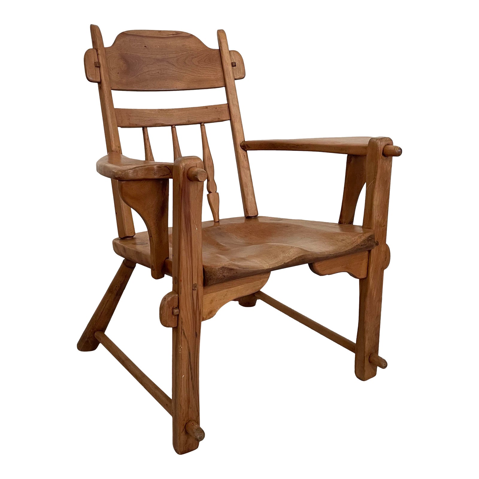 Mid 20th Century Organic Modern Cushman Handcrafted Wood Lounge Chair ...
