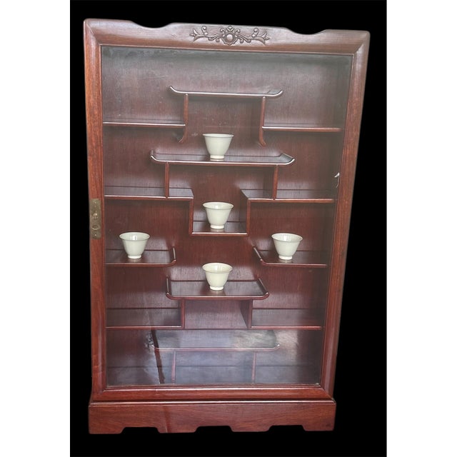 Mid Century Chinese Japanese Asian Cabinet Snuff Bottle Collection ...