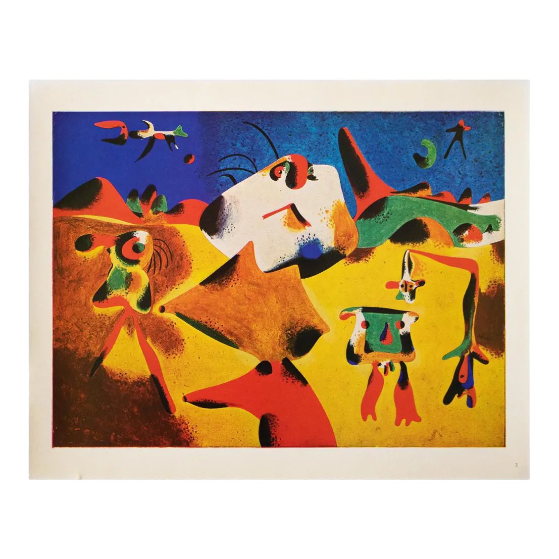 1940s After Juan Miro "Figures, Mountains, Sky, Star, Bird", Original ...