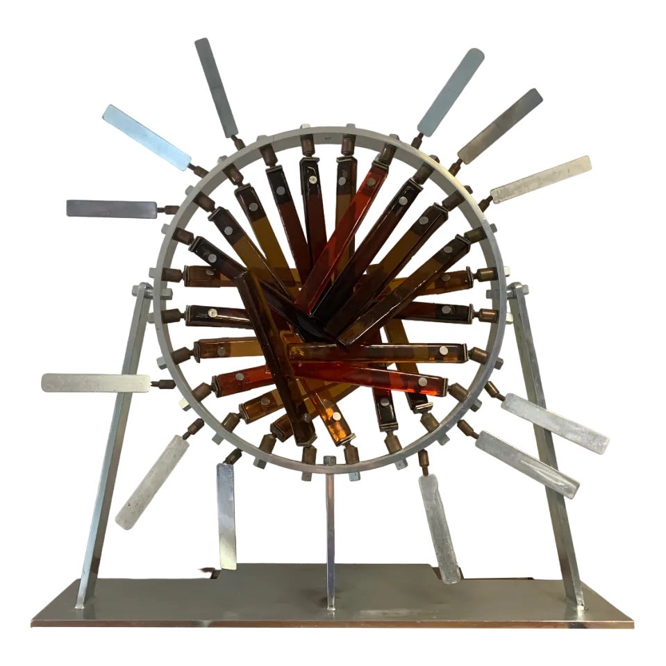 Marcello Avenali, Large Chimera Sculpture, 1969, Metal & Glass | Chairish