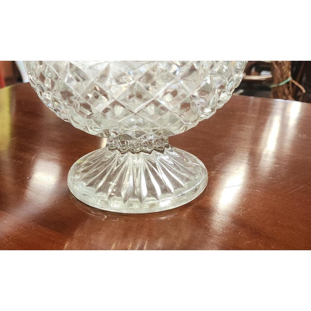 Vintage Anchor Hocking Wexford Pattern Pressed Glass Footed Centerpiece ...
