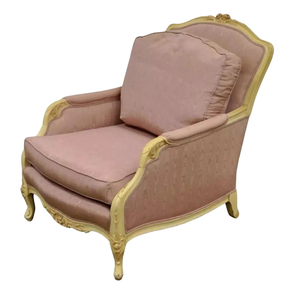 Mid 20th Century Vintage French Hollywood Regency Style Cream Carved ...