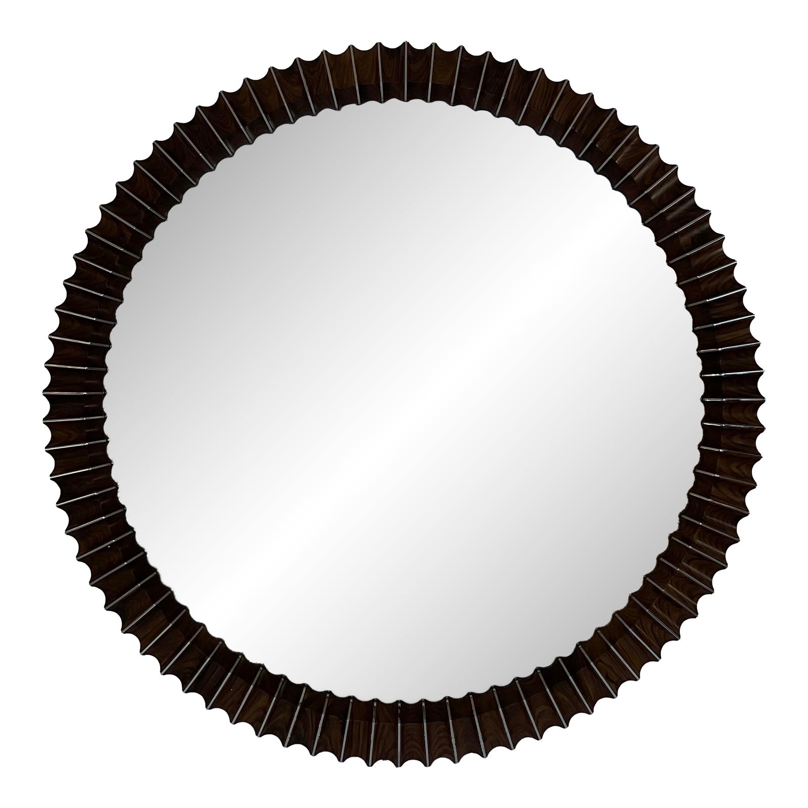 Jonathan Charles Modern Nickel Gatsby Cosmo Wall Mirror | Chairish