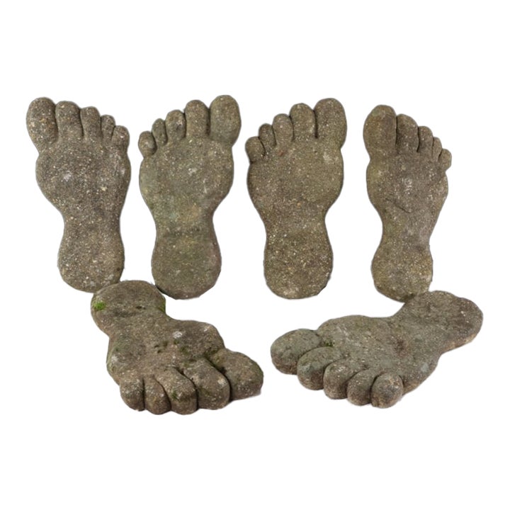 1940s Stone Foot Stones, English - Set of 6 | Chairish