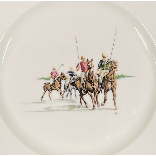 Vintage Ralph Lauren "Polo Scene" Bone China Dessert Plates- Set of 8 ...