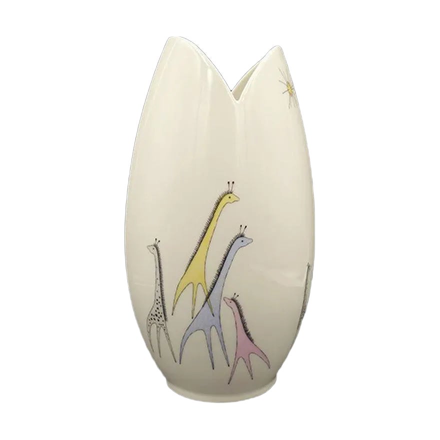 Handpainted Porcelain Vase by Beate Kuhn for Rosenthal | Chairish