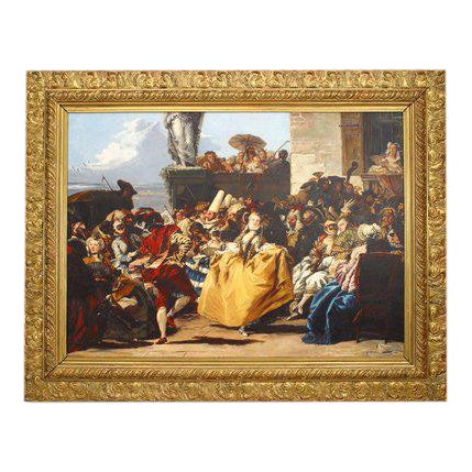 Painting "The Minuet" with a Couple Dancing - Copy | Chairish