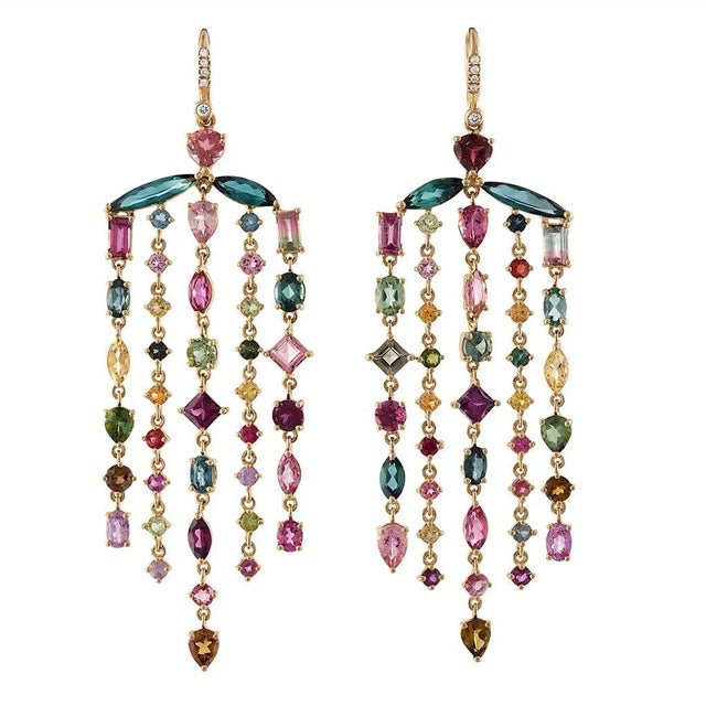 Mixed Tourmaline Shoulder Dusters - 2 Pieces | Chairish