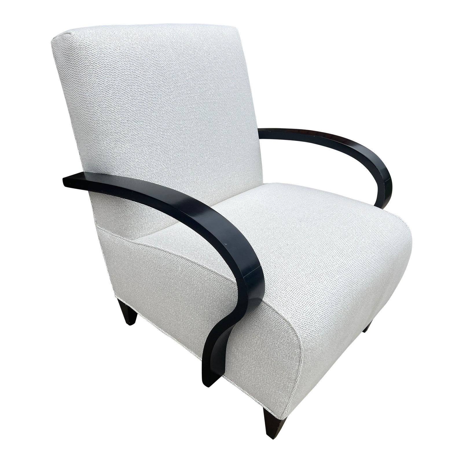 Swaim Lounge Chair Jim Thompson Fabric | Chairish