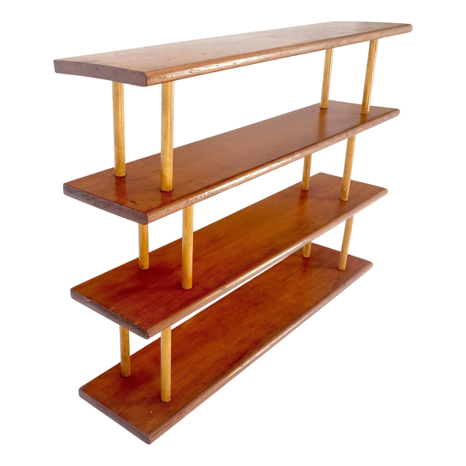 Country Arts & Crafts Style c1960s Red Cedar wall Shelves on Dowels ...