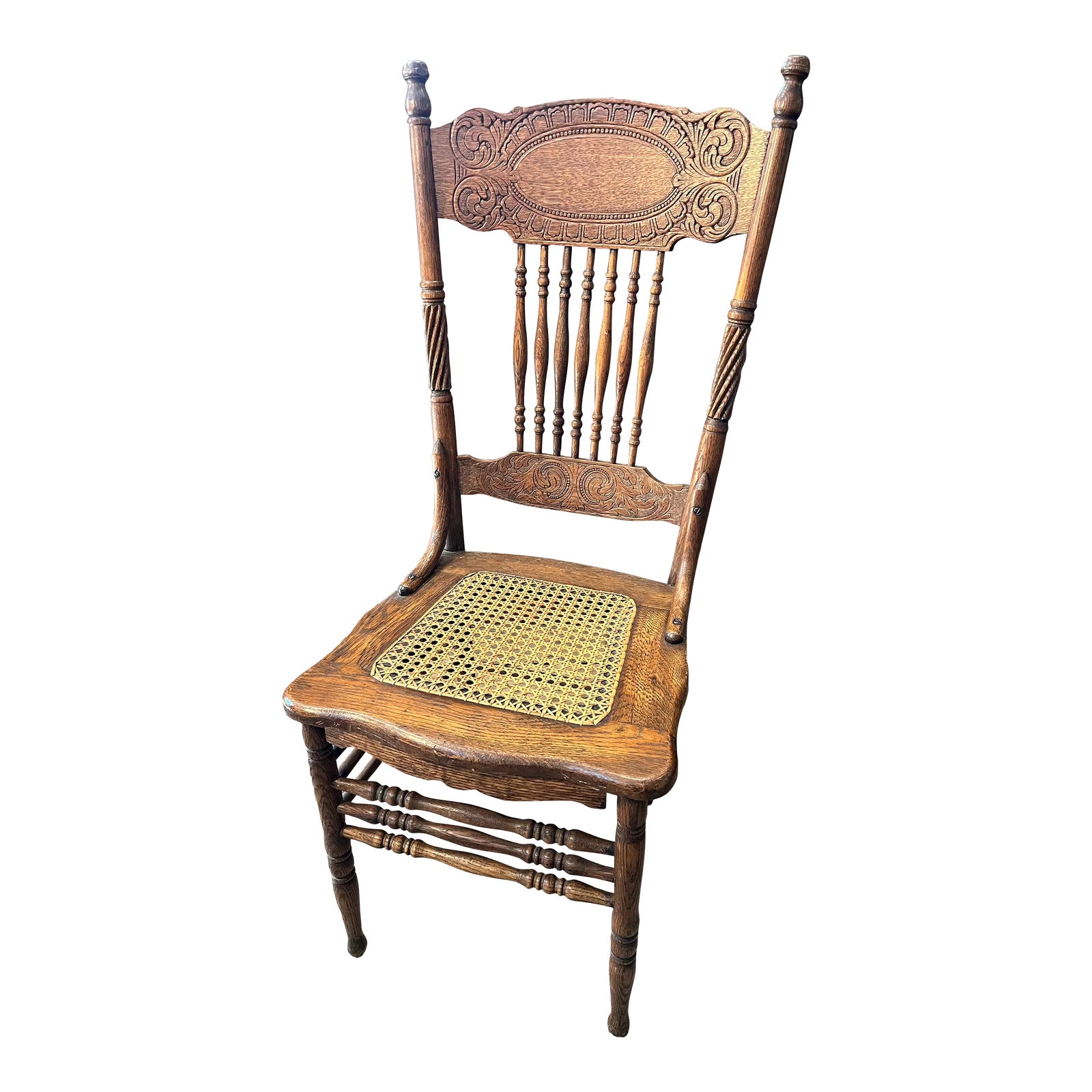 1910s Antique Oak "Larkin" Side Chair | Chairish