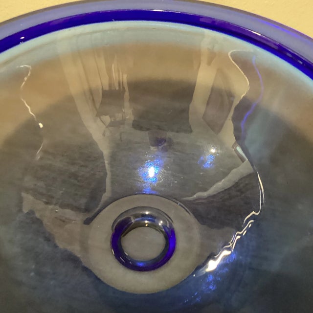 Late 20th Century Cobalt Blue Translucent Bowl | Chairish
