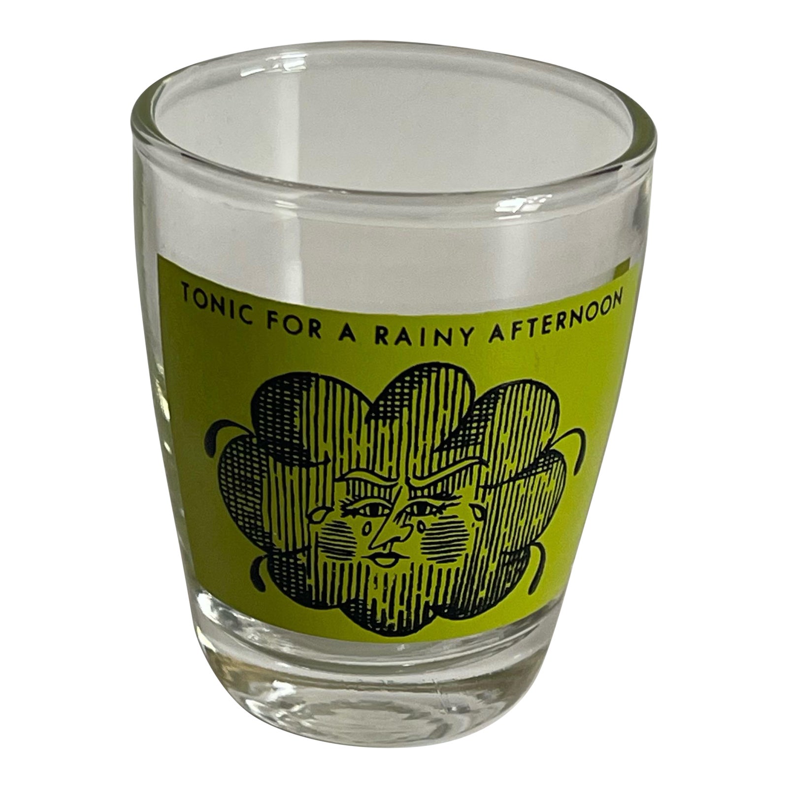Vintage Cloud Illustration Shot Glass | Chairish