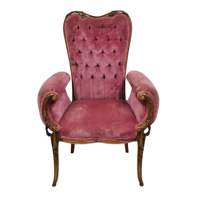 Pink victorian chair store